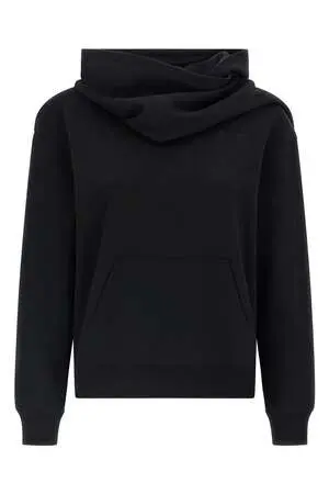 COURREGES Sweatshirt 'scarf Embroidered Hoodie - Black