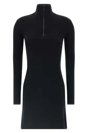 COURREGES Dress 'zipped Mockneck Dress - Black
