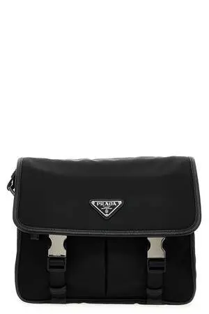 Prada Shoulder Bag With Metal Buckles