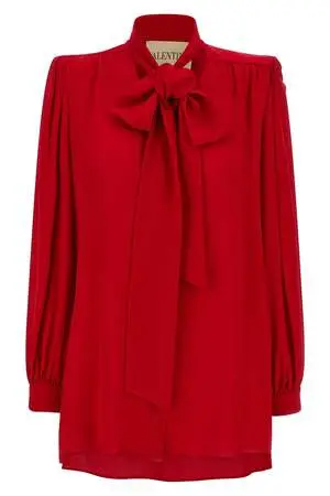 Valentino Garavani Silk Shirt With Bow