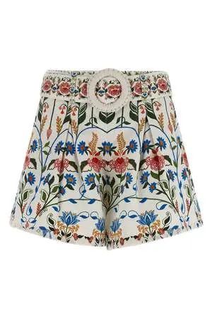 FARM RIO Fraga Shorts With Floral Embroidery