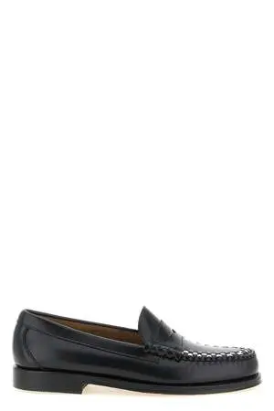 G.H. BASS & CO. G. H. Bass G. H. Bass Loafers With Woven Apron Detail - White/black