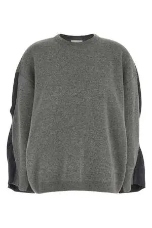 NUDE Two-tone Sleeve Sweater - Gray
