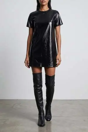 COURREGES Courrèges Mini Dress With Vinyl-effect Finish