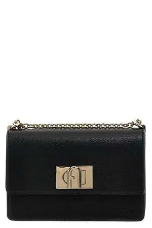 Furla Crossbody Bag With Arch Turn-lock - Black