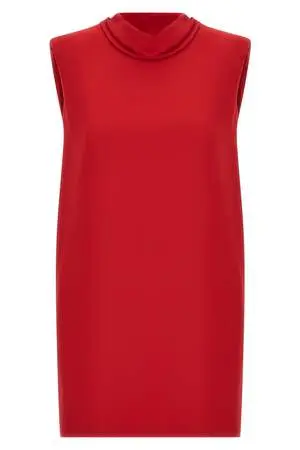 Valentino Garavani Mini Dress Draped Neckline - Red