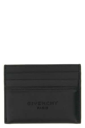 Givenchy Leather Cardholder With Embossed Logo - Black