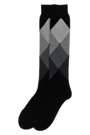 BALLANTYNE Argyle Socks - Black