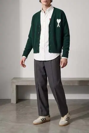 AMI Paris Cotton Shirt With Embroide Logo