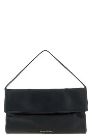 Elisabetta Franchi Shoulder Bag 'logo Embossed - Black