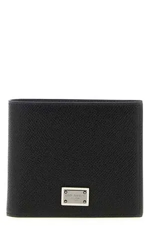 Dolce & Gabbana Bifold Wallet With Logo Plaque - Black