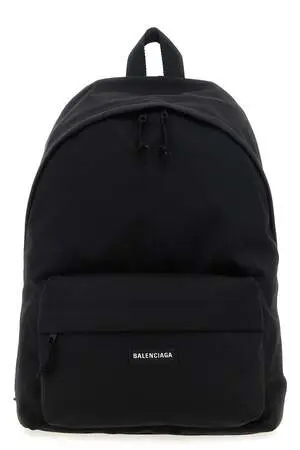 Balenciaga Backpack With Logo Patch - Black