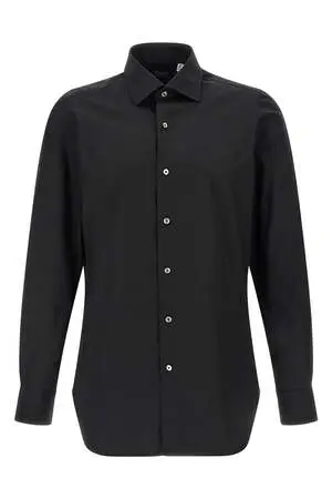 FINAMORE 1925 Shirt Sartorial Cuff Detail - Black