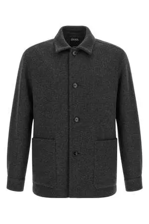 Zegna Jersey Overshirt - Gray