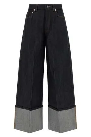 Givenchy Wide-leg Jeans With Maxi Cuffs - Blue