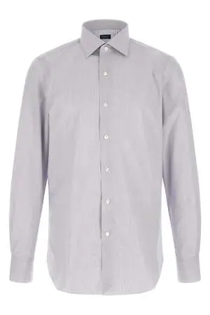 FINAMORE 1925 Micro-striped Cotton Shirt