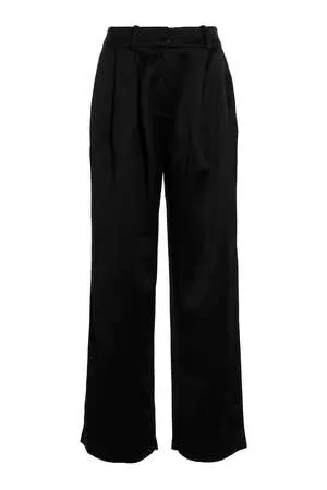 Co Pant With Front Pleats - Black