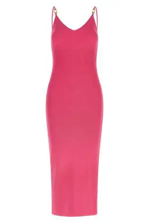 Versace Dress 'safety Pin Knit - Fuchsia