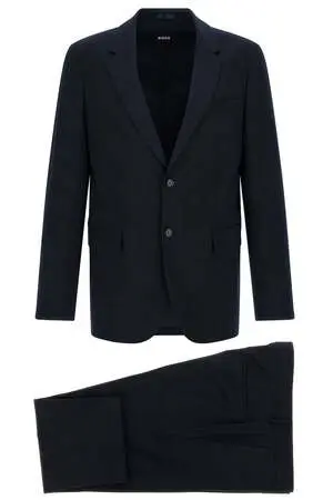 Hugo Boss Suit With Notch Lapels - Blue