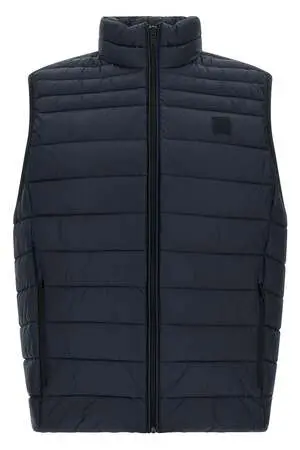 Hugo Boss Vest With Horizontal Quilting - Blue