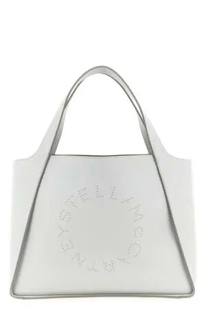 Stella McCartney Tote Bag With Perforated Logo - Gray