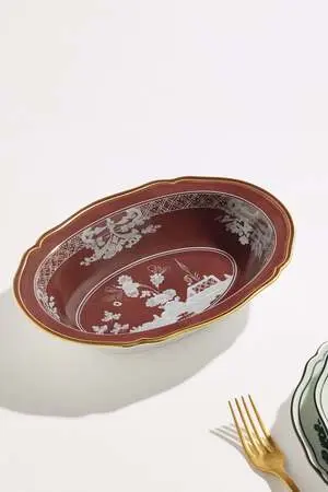 GINORI 1735 Tray 'oriente Italiano Castagna