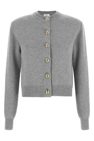 Balmain Sculptural Button Crew-neck Cardigan
