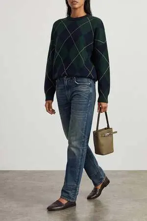BE YOU Argyle Crewneck Sweater