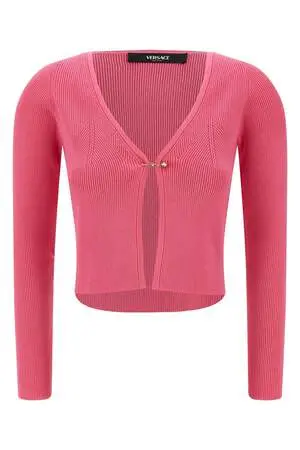 Versace Safety Pin' Cardigan - Fuchsia