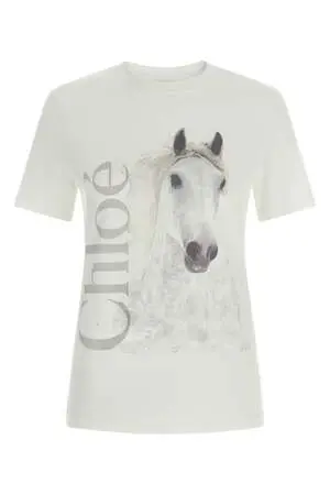Chloé Cotton T-shirt With Graphic Print