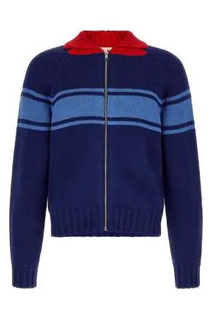 Marni Zip-up Cardigan With Color Block Details - Blue