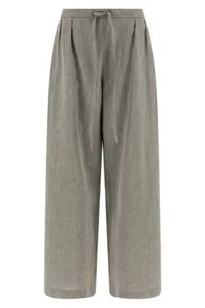 LOULOU STUDIO Clark Trousers Drawstring Detail - Gray