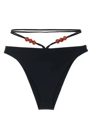 Magda Butrym Bikini Bottom With Beaded Details - Black