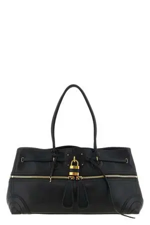 Chloé Large East-west 'paddington Sling' Shoulder Bag - Black