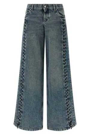 Stella McCartney Jeans With Side Lacing - Blue