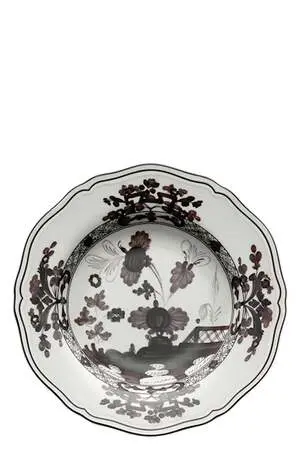GINORI 1735 Soup Plate 'oriente Italiano Albus - White/black