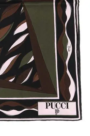 Emilio Pucci Carré 'fiamme' And 'nawaho' Print