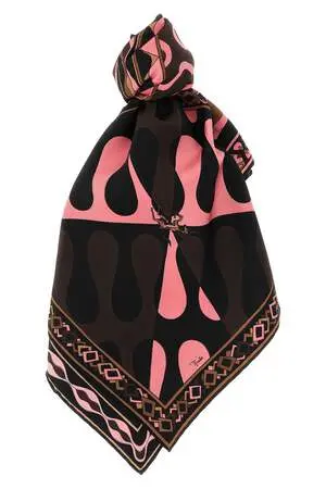 Emilio Pucci Mixed Print Silk Carr - Multi