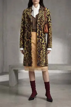 Marni Jacquard Wool Animalier Coat