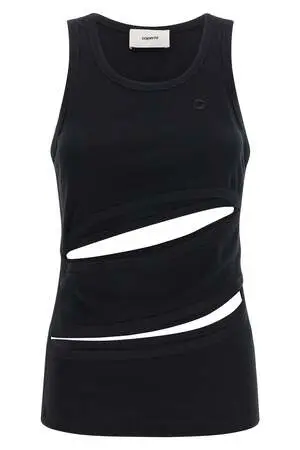 Coperni Tank Top With Asymmetrical Cut-outs - Black