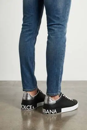 Dolce & Gabbana Portofino Sneaker With Macro Logo