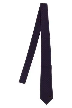 Gucci Gg Silk Tie - Blue