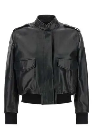 TOM FORD Aviator Jacket With Embossed T Detail