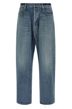 Balenciaga Distressed Baggy Jeans - Blue