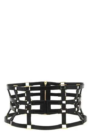 Elisabetta Franchi Cage Strap Corset Belt