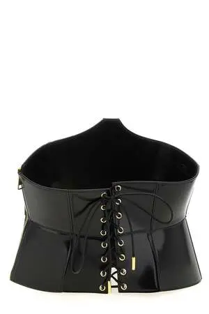 Elisabetta Franchi Corset Belt With Sculptural Zippers