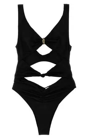 Elisabetta Franchi Knot Trikini' Swimsuit - Black