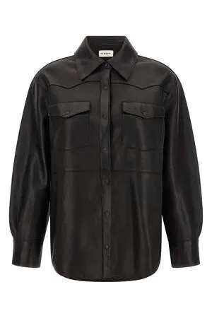 P.a.r.o.s.h P. A.r. O.s. H. Leather Shirt - Black
