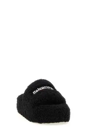 Balenciaga Furry Platform' Slide Sandal