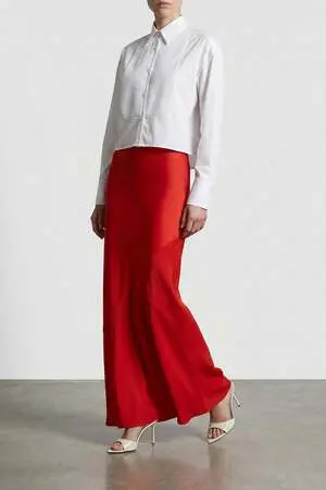 Ermanno Scervino Long Skirt With Diagonal Seam